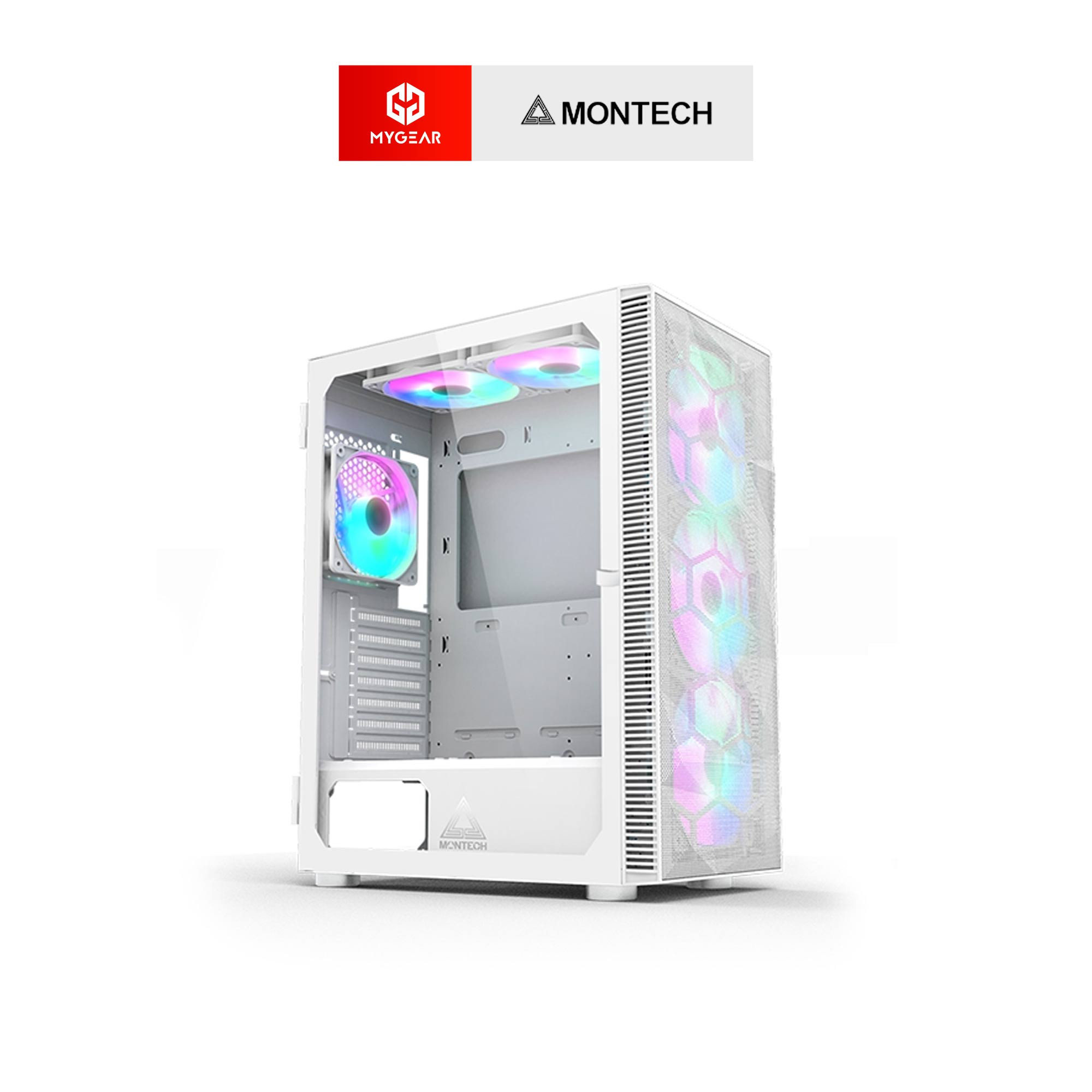 Vỏ máy tính Montech X3 Mesh White - Hàng chính hãng